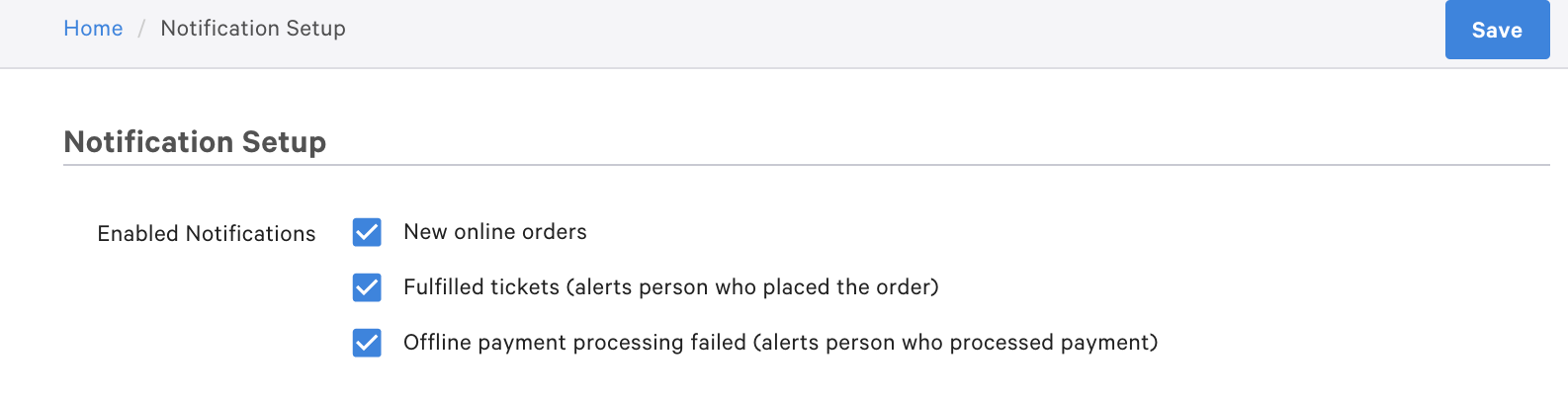 Notifications in the Toast App