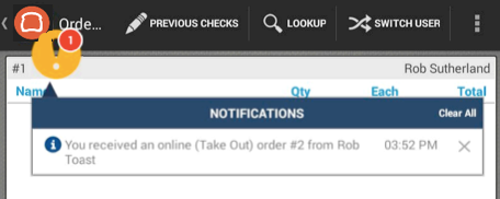 Notifications in the Toast App