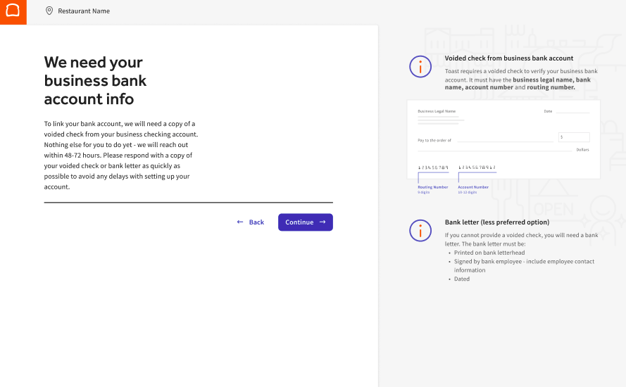 Completing Your Toast Business Setup Tasks