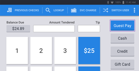 Guest Pay and Dual Reader Functionality with Toast Tap™