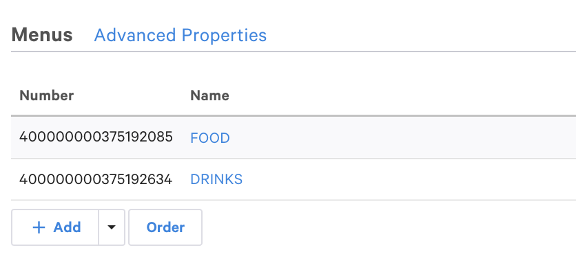 Setting Menu Availability