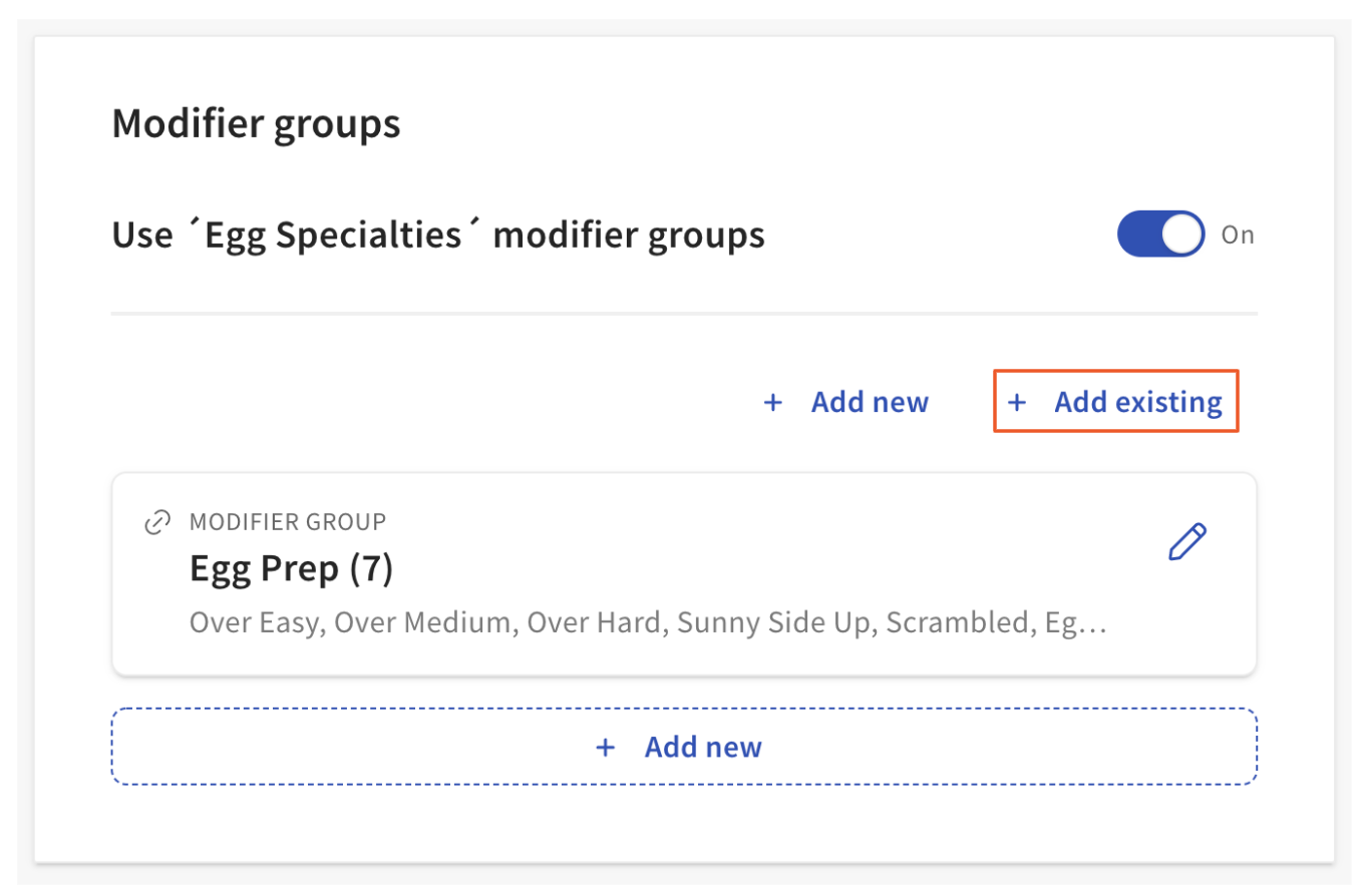 Adding Modifier Groups and Modifiers in the Menu Builder