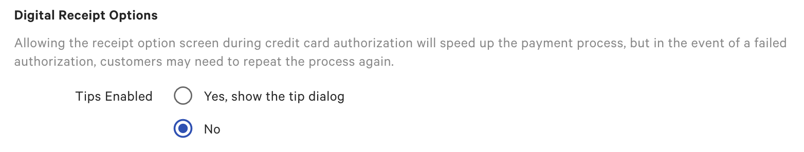 Disabling Tips at Your Restaurant