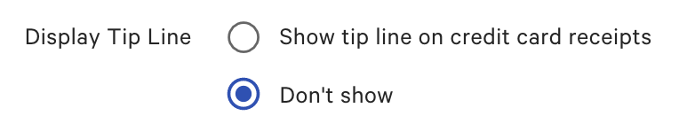 Disabling Tips at Your Restaurant