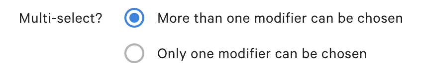 Setting Up & Making Duplicate Modifier Selections