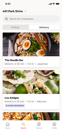 Delivery on Toast Take Out