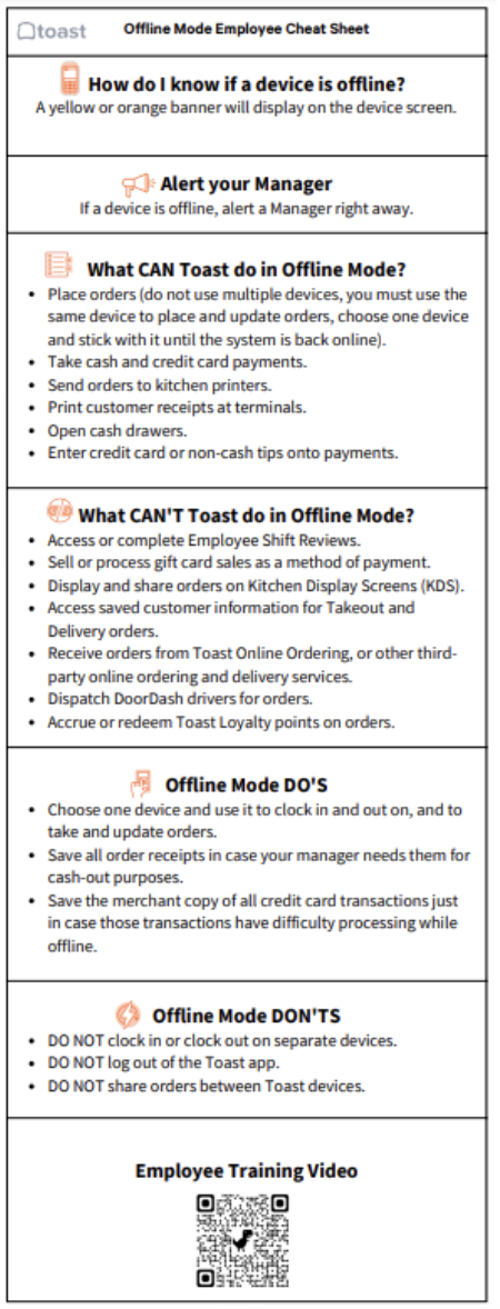 Offline Mode: Employee Training