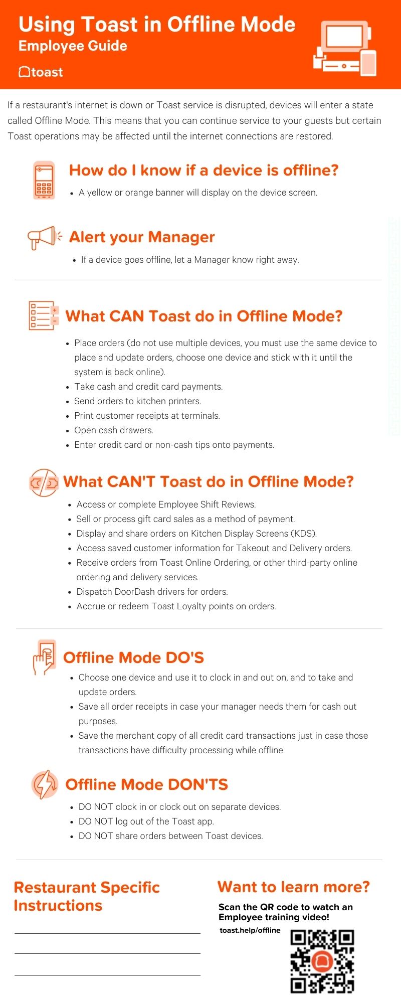 Offline Mode: Employee Training