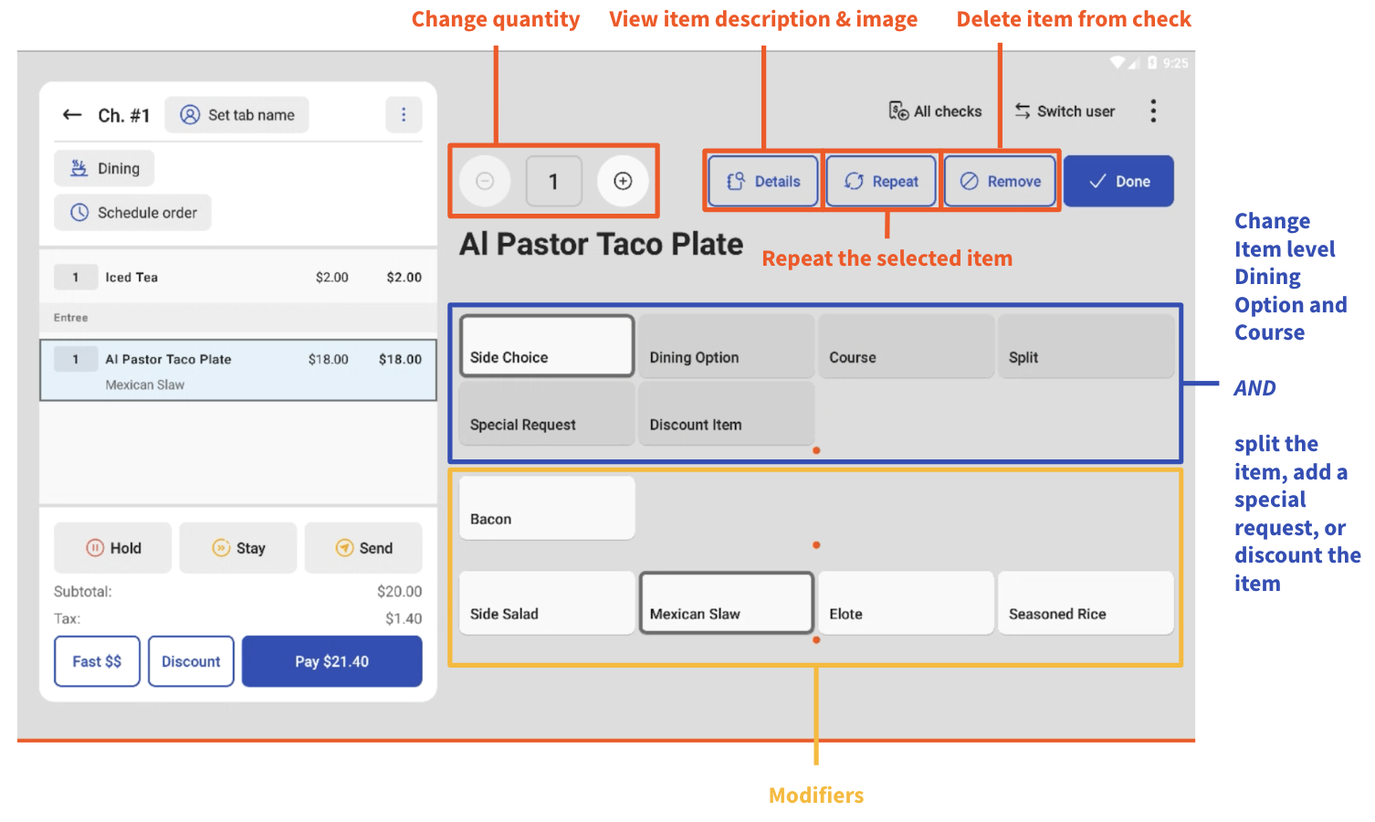 New POS Experience Ordering Screens