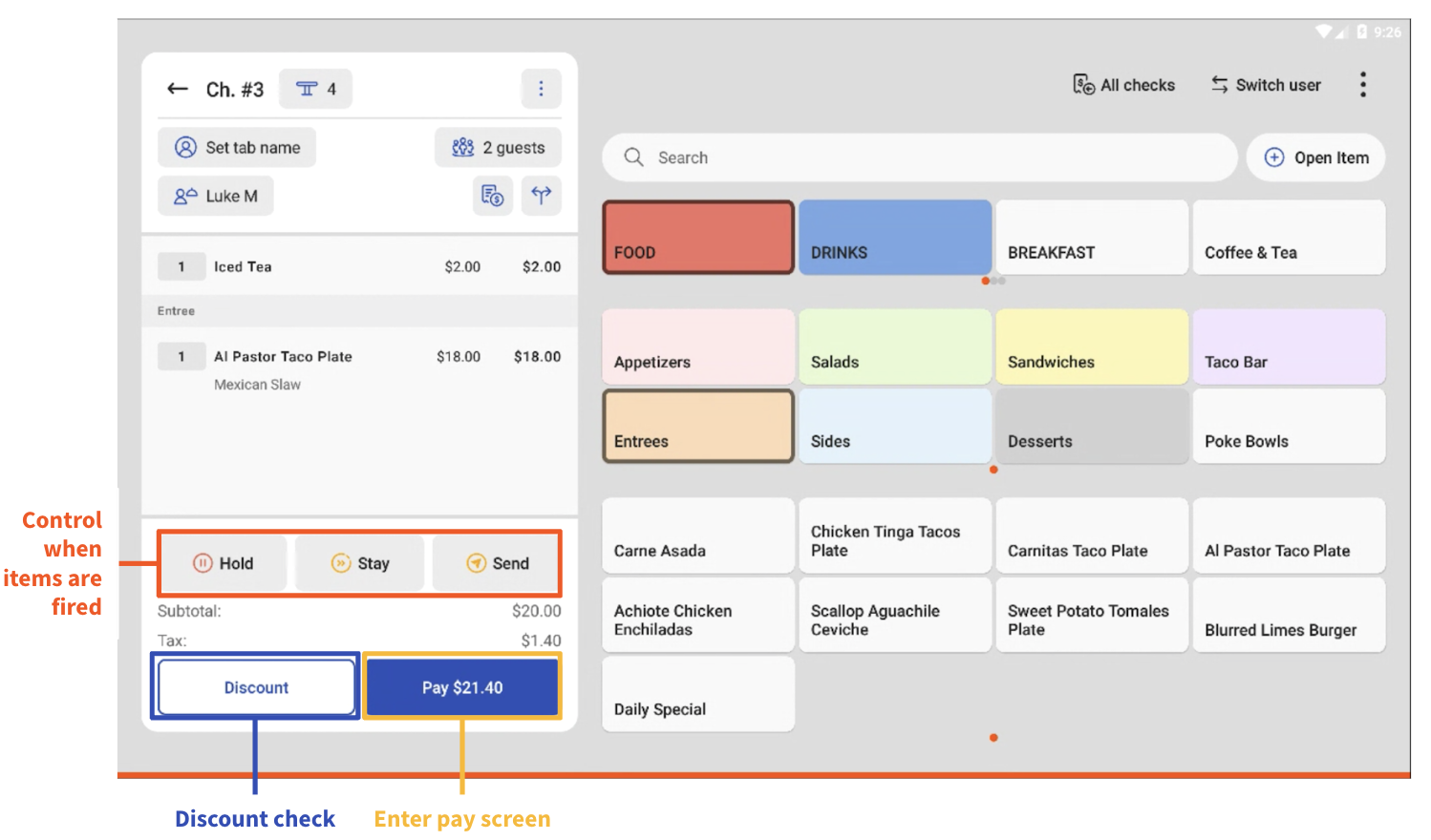 New POS Experience Ordering Screens
