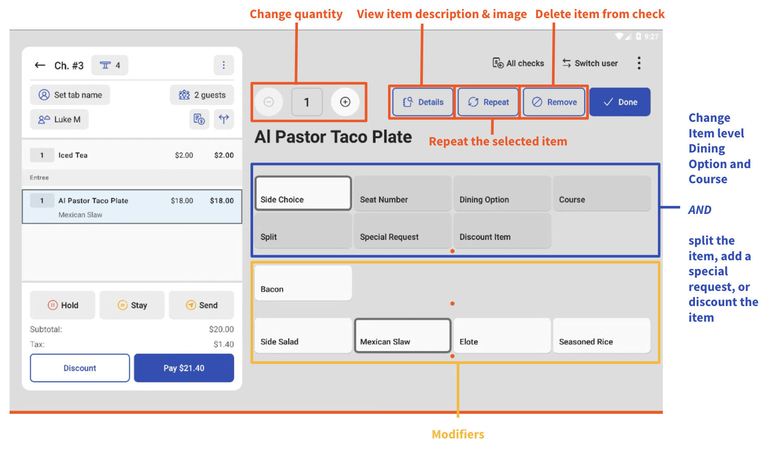 New POS Experience Ordering Screens