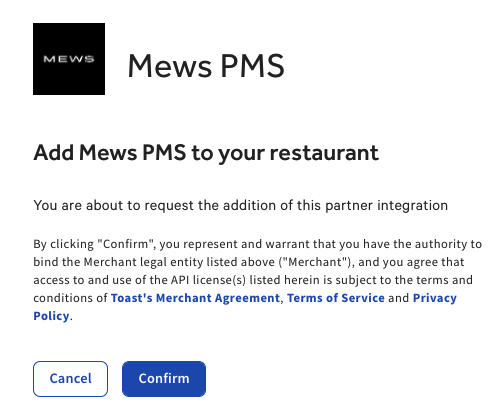 Using Mews with Toast