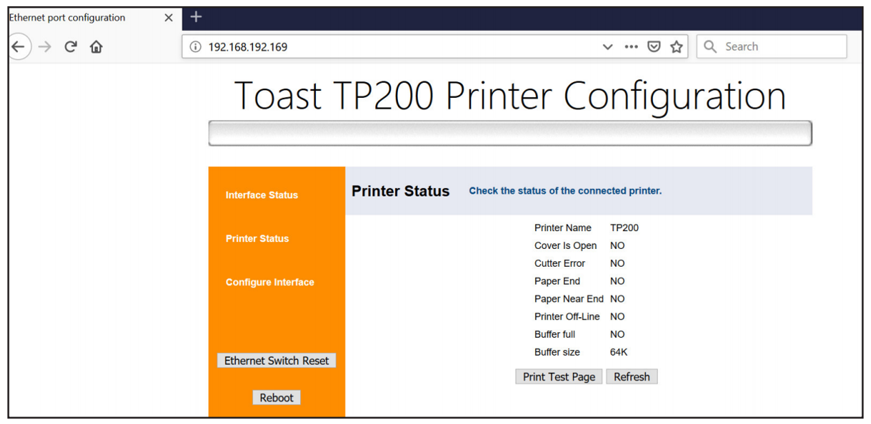 Changing Your TP200 Toast Printer's Static IP Address