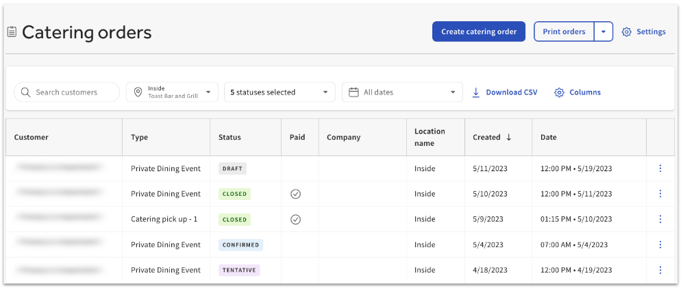 Getting Started: Toast Catering and Events