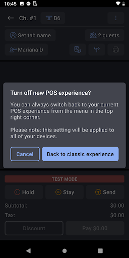 Setting Up the New POS Experience