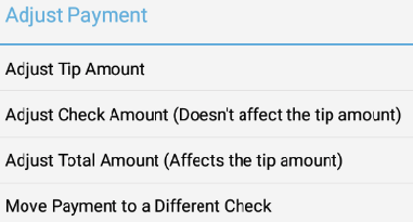 Adjusting Credit Card Payments