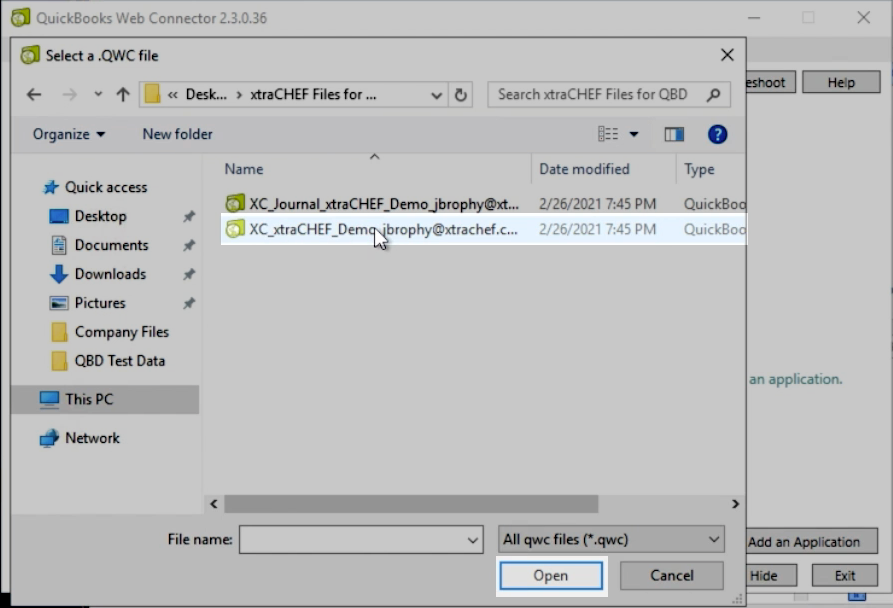 xtraCHEF: QuickBooks Desktop Integration