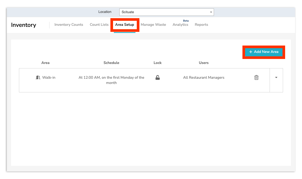xtraCHEF: Inventory - Getting Started (Area Setup and Count Lists)