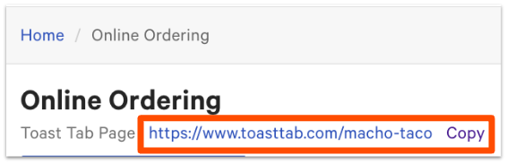 Finding Your Online Ordering Link