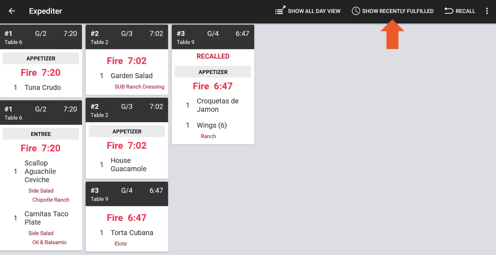 Item and Order Fulfillment on KDS