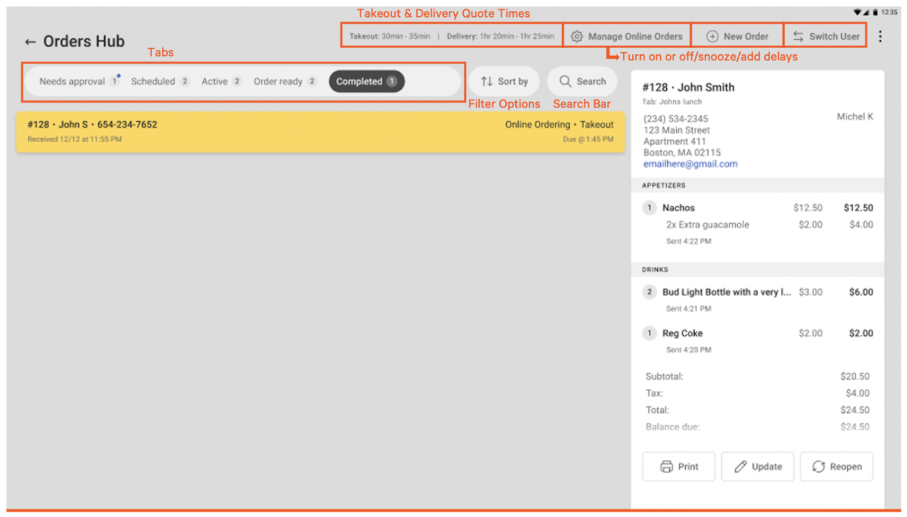 Managing Off-Premise Orders with Orders Hub