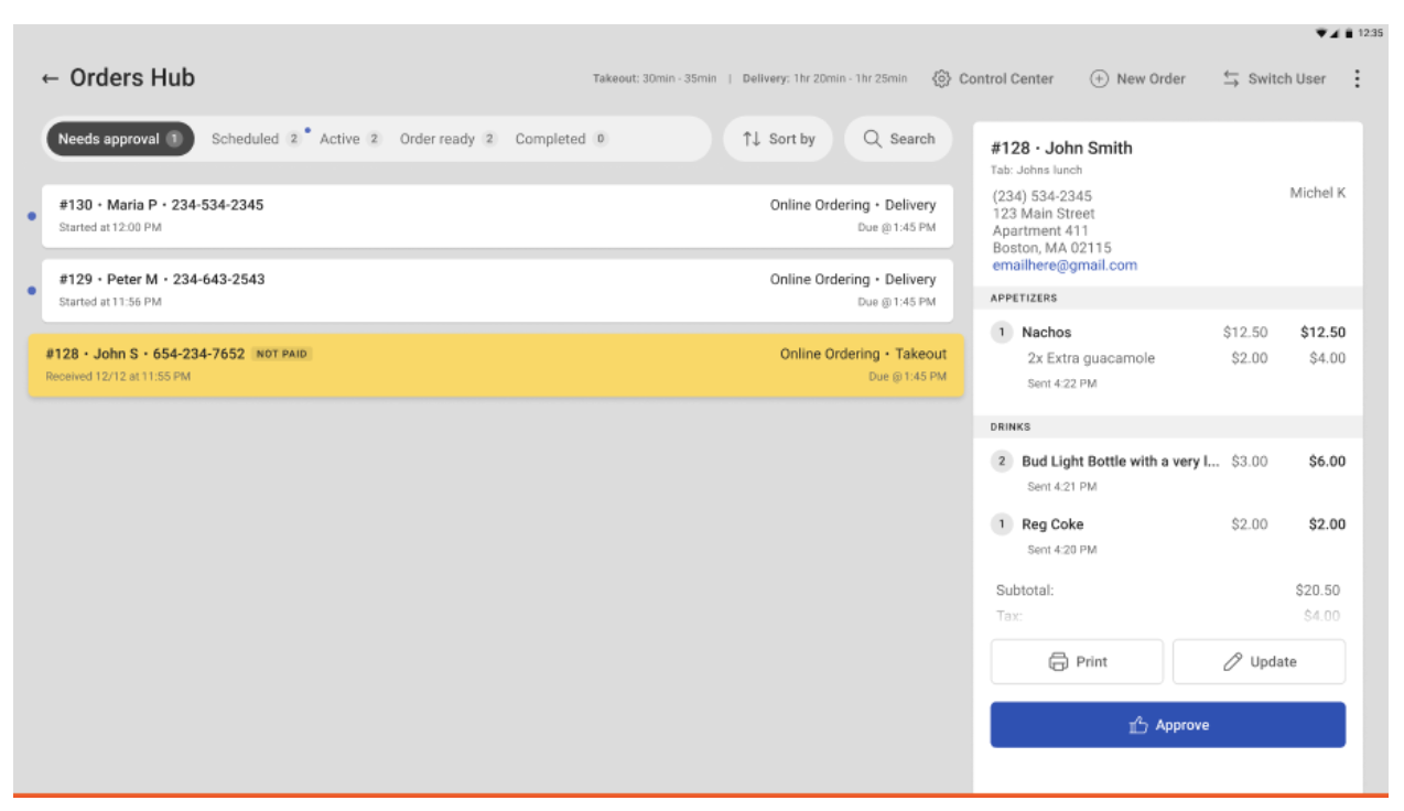 Managing Off-Premise Orders with Orders Hub