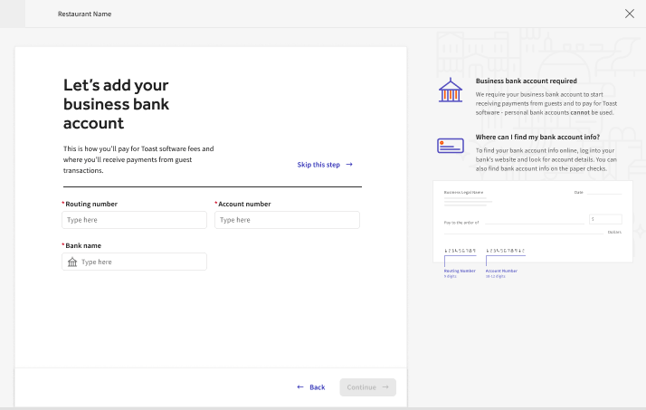 Completing Your Toast Business Setup Tasks
