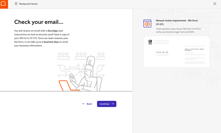 Completing Your Toast Business Setup Tasks