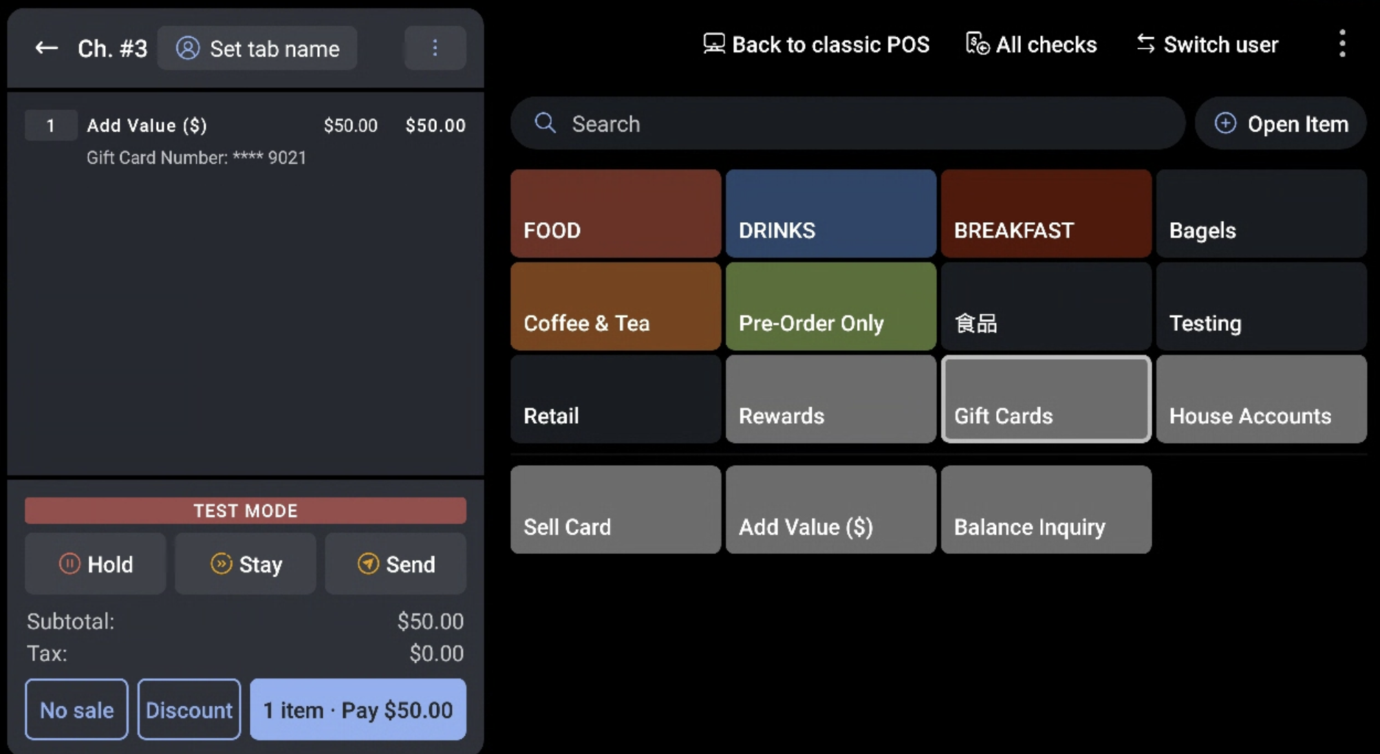 Check or Adjust a Gift Card Balance
