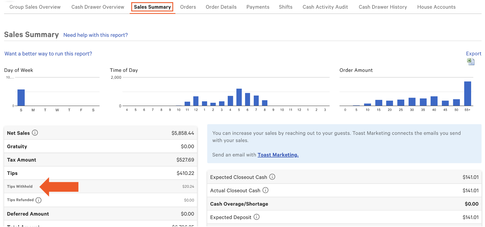 Optimize Tip Withholding