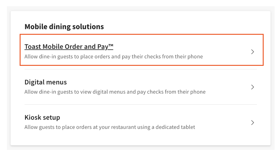 Toast Mobile Order and Pay™️ Restaurant Rollout Plan