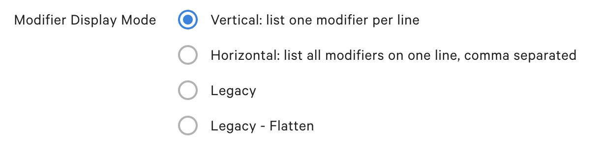 Advanced Modifier Configuration