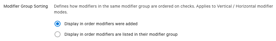 Advanced Modifier Configuration