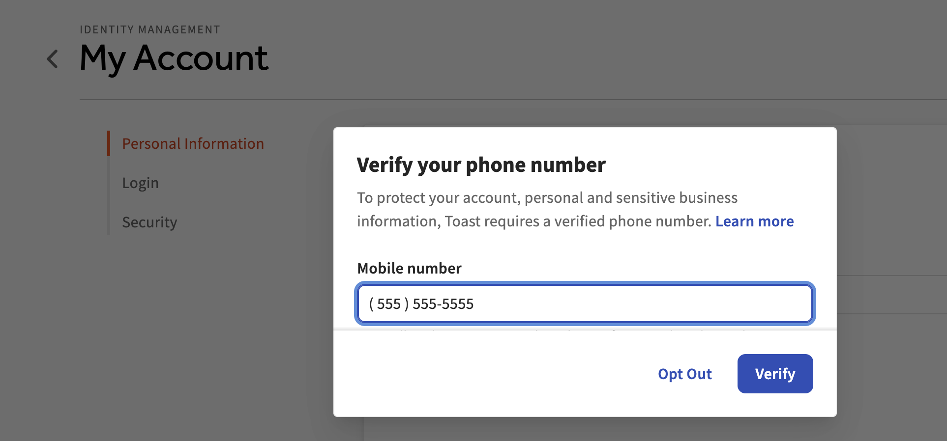 Setting Up One-Time Password Verification