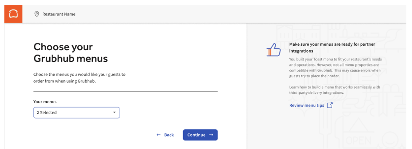 Getting Started: Grubhub Integration
