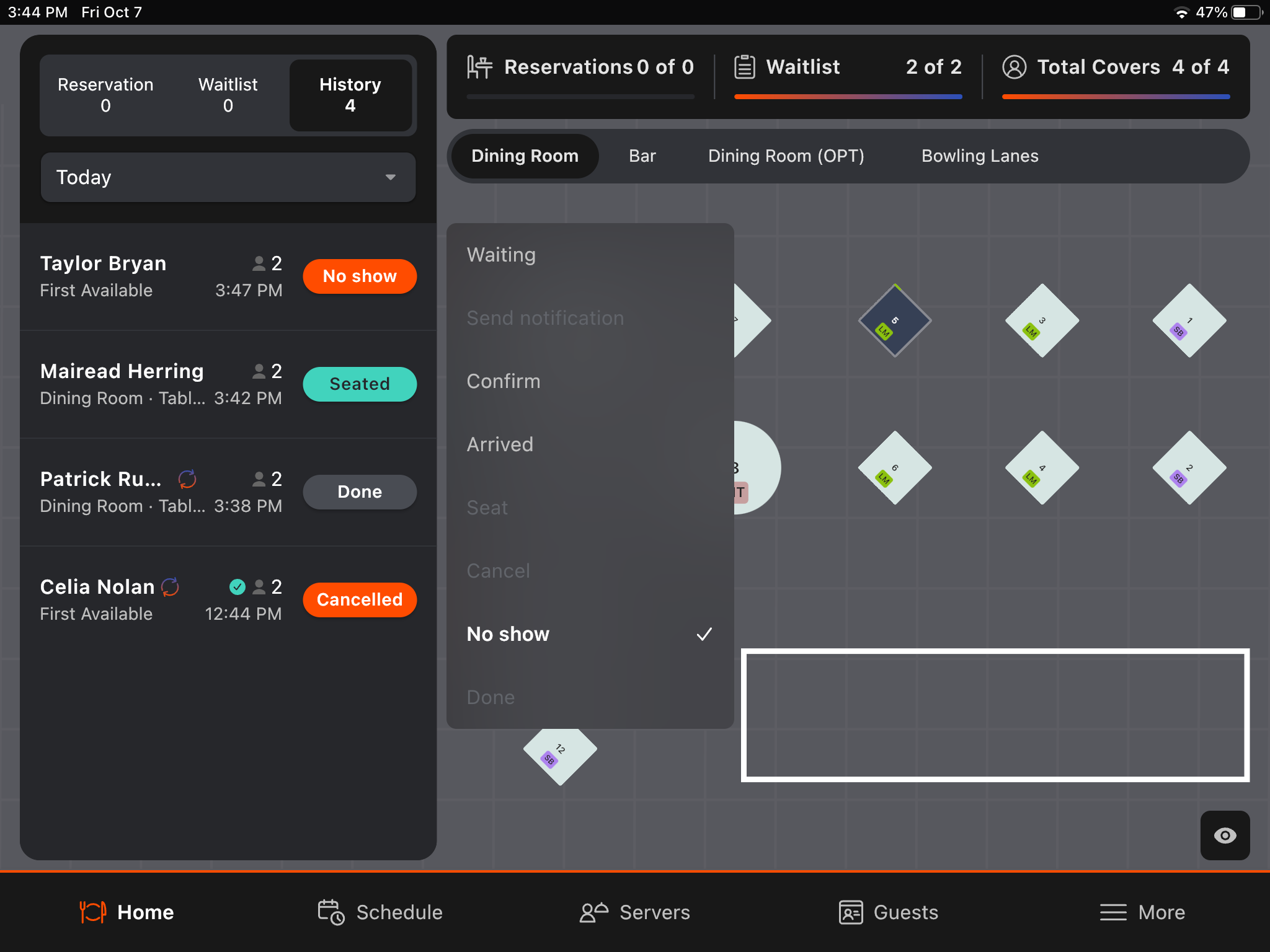 Using Toast Tables - Waitlist