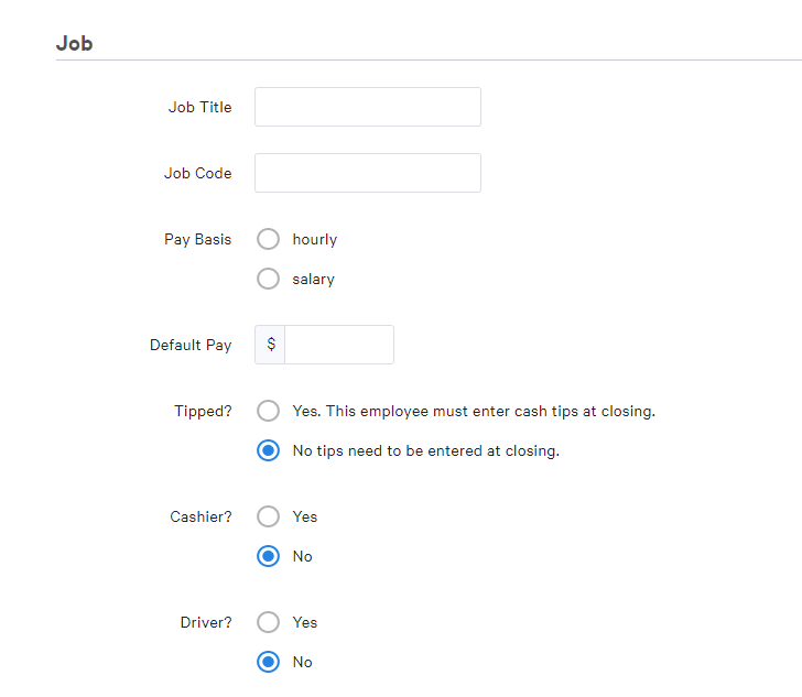Creating and Editing Job Roles for Toast POS