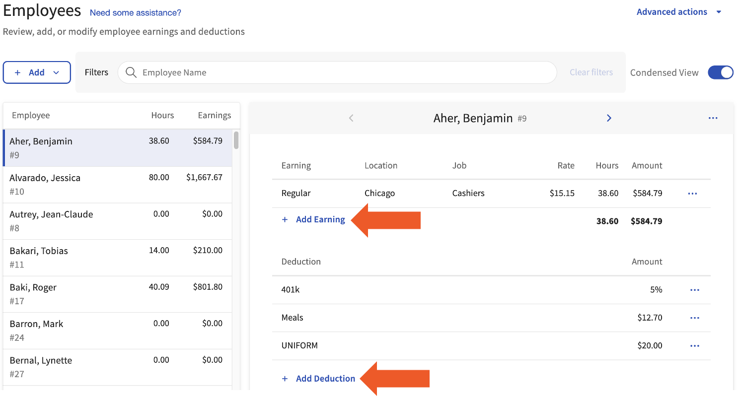 Toast Payroll: Employee Step