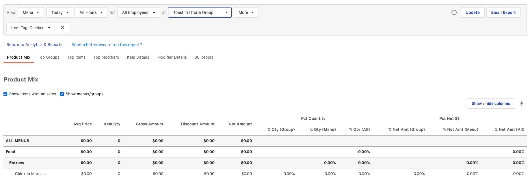 Use Menu Item Tags to Maximize Reporting