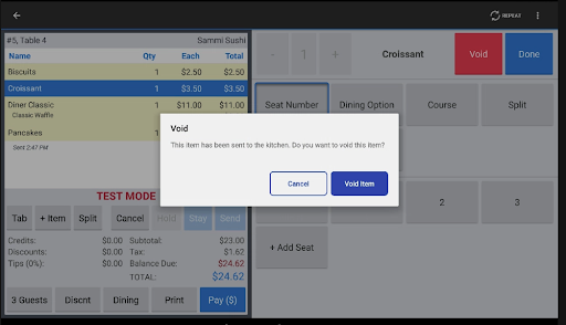 Voiding Items, Payments and Checks