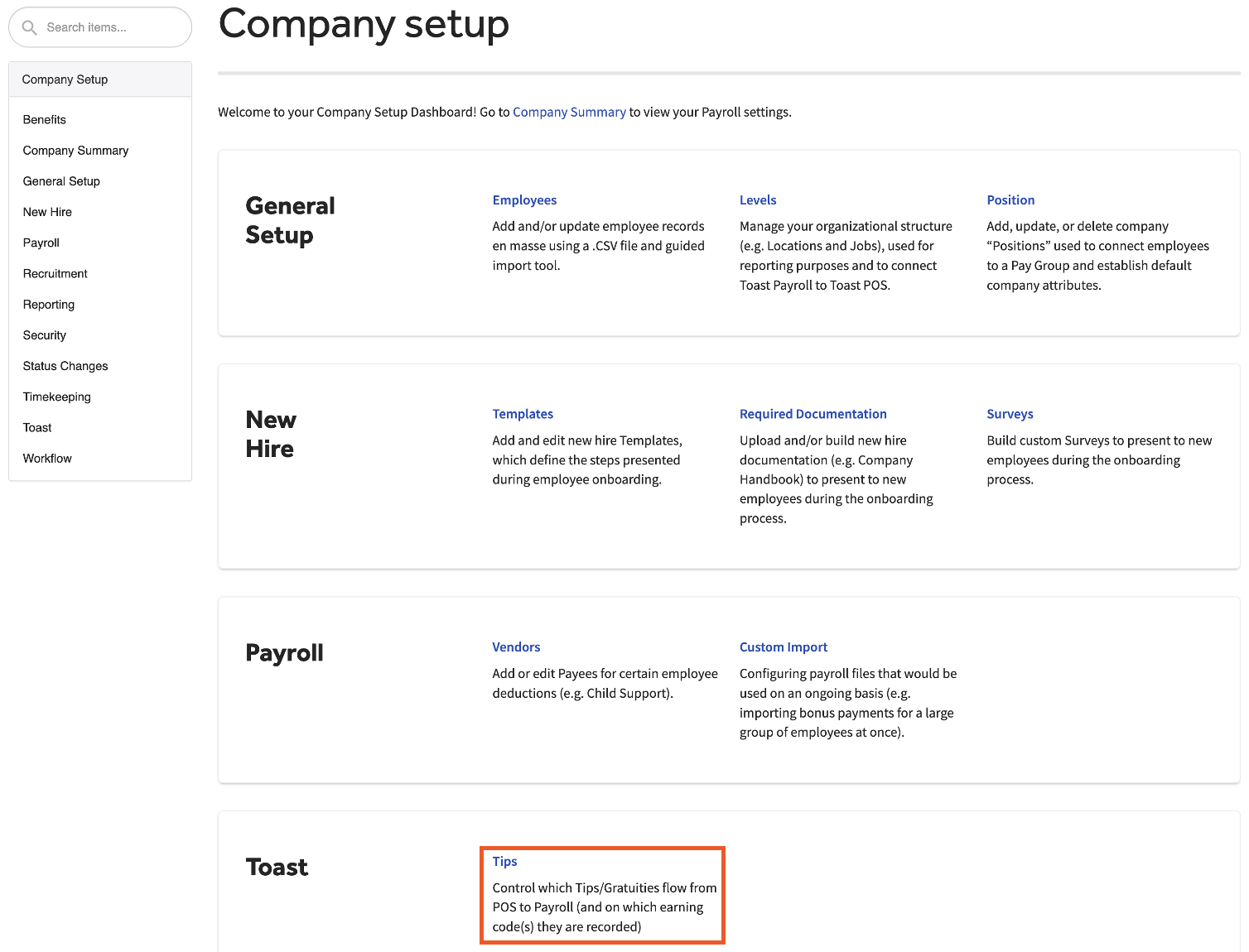Toast Payroll: Setting up Toast's Tips Manager in Toast Payroll