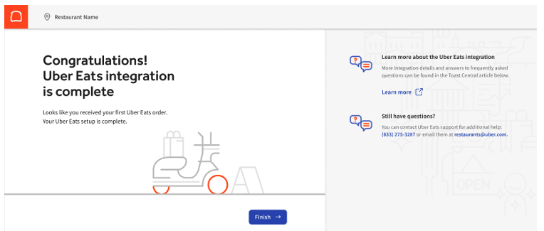 Getting Started: Uber Eats Integration