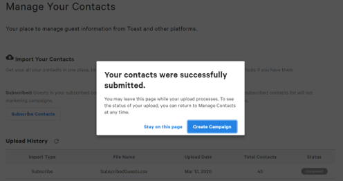 Managing Your Toast Marketing Audience
