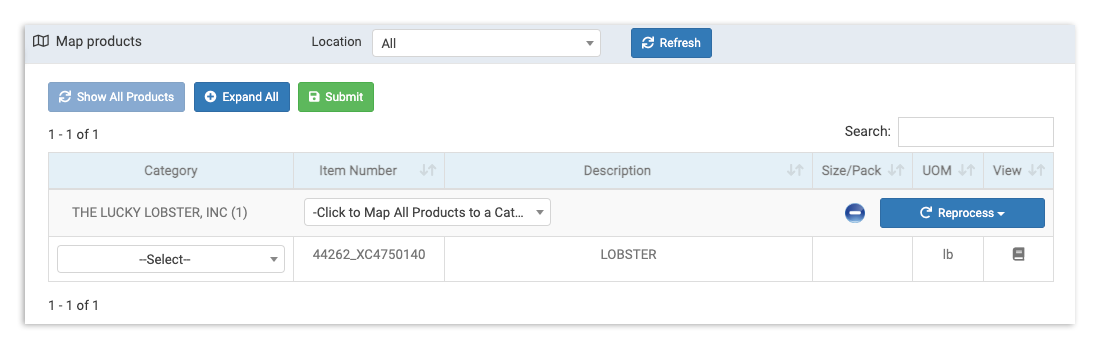 xtraCHEF: How to Map Products