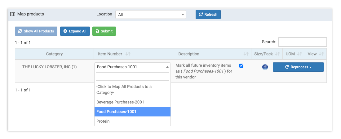 xtraCHEF: How to Map Products