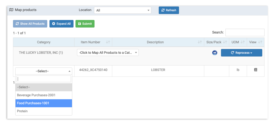 xtraCHEF: How to Map Products