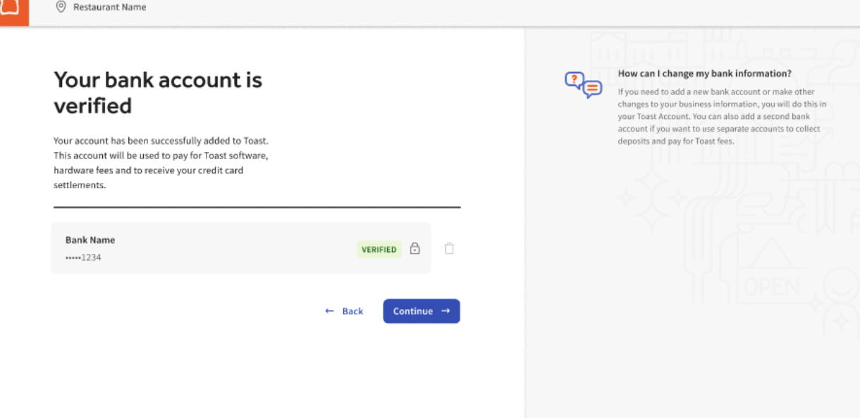 Completing Your Toast Business Setup Tasks
