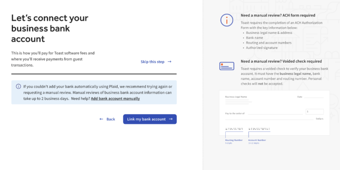 Completing Your Toast Business Setup Tasks