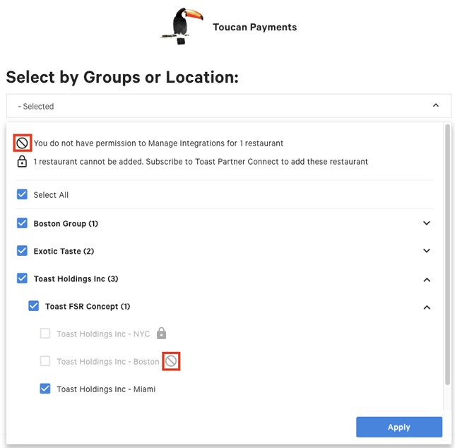 Adding or Removing an Integration with Toast Partner Connect