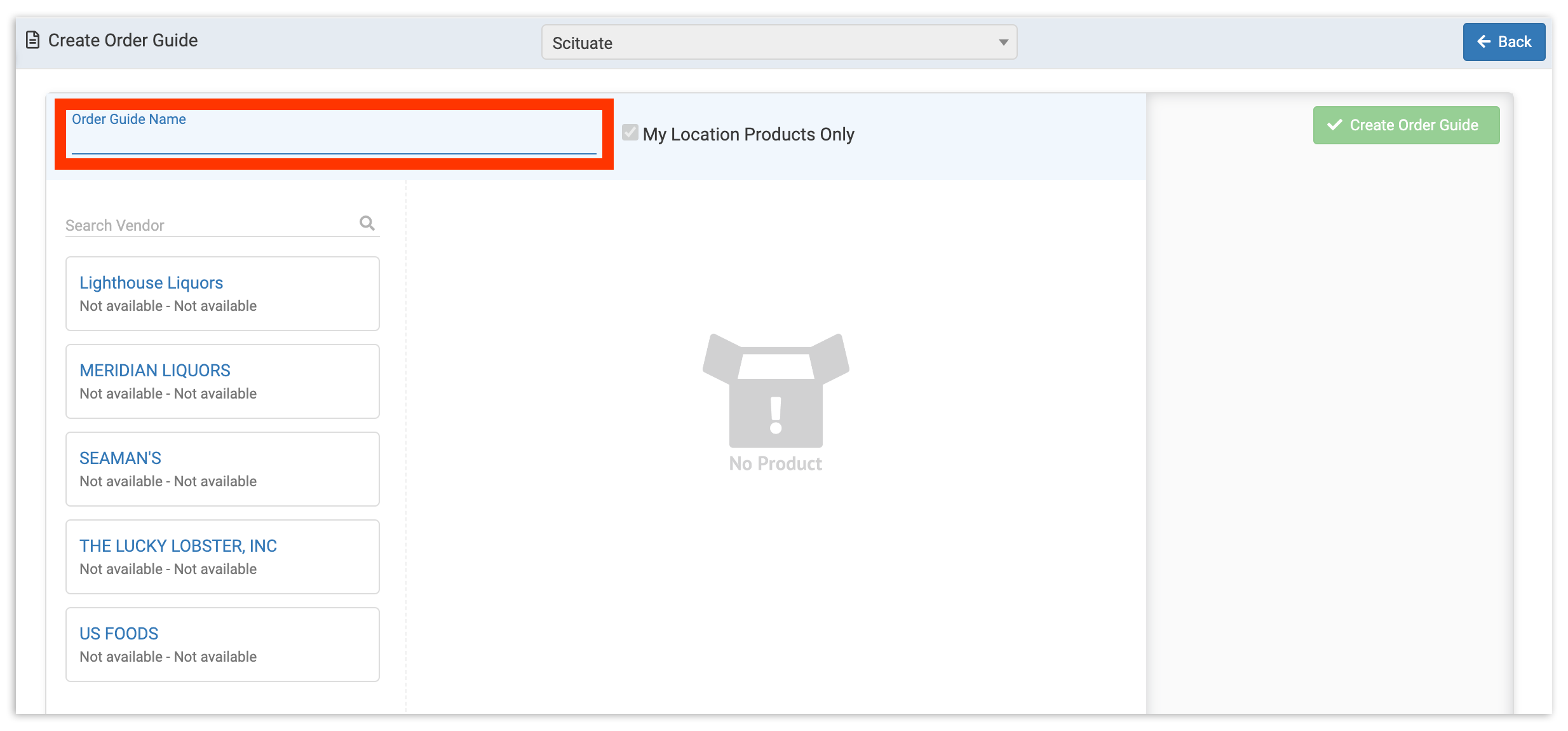 xtraCHEF: Order - Order Guides